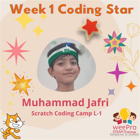 Weepro Coders Meet Muhammad Jafri Our Week1 Scratch