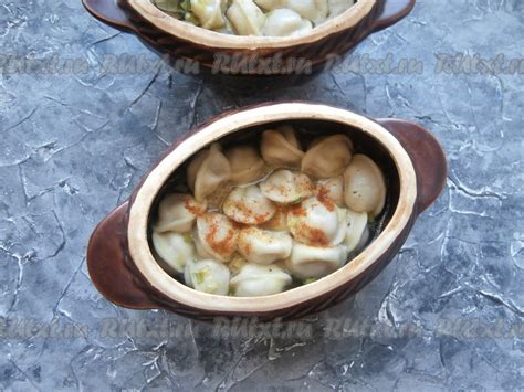 Замороженные пельмени в горшочках в духовке 8 фото в рецепте