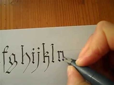 Gothic Calligraphy Letters Tutorial Youtube
