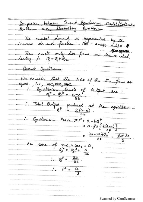 Solution Comparison Between Cournot Equilibriumcartel Equilibrium And
