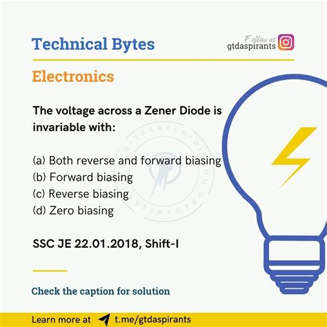 Correct Option C Reverse Biasing Explanation Zener Diode It Is A