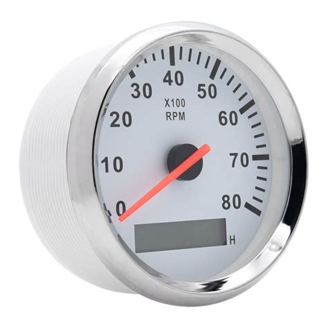 Geloo Tachometer 85mm 0 8000 Rpm Tachometer Gauge Hour Meter For Boat Car Truck Yacht