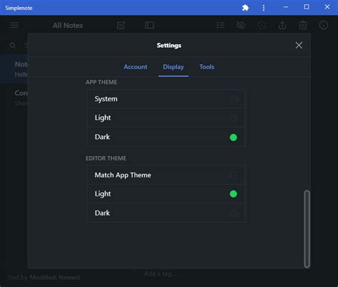 light mode for editor panel · issue 2727 · automattic simplenote