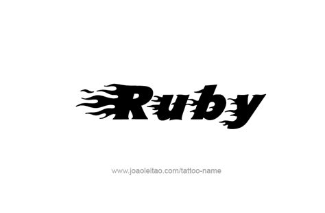 Ruby Name Tattoo