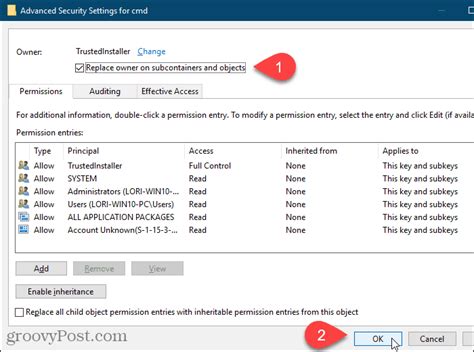 how to make trusted installer owner of trusted installer again