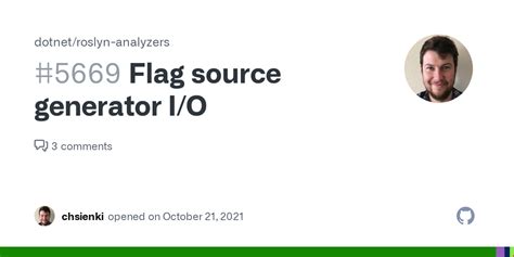 Flag Source Generator Io · Issue 5669 · Dotnetroslyn Analyzers · Github