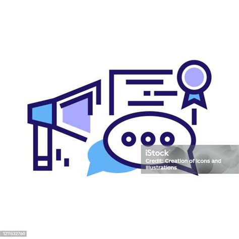 구술 코스 색상 선 아이콘입니다 교육 대중 연설 웹 페이지 모바일 앱용 픽토그램 Ui Ux Gui 디자인 요소 편집 가능한