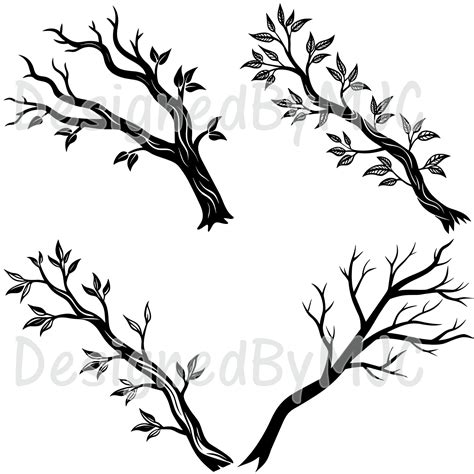 Tree Branch SVG Clipart PNG Files Branch PNG Graphics Digital Clip