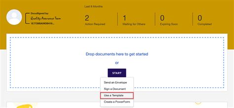 Find And Use A Template Docusign Sf State