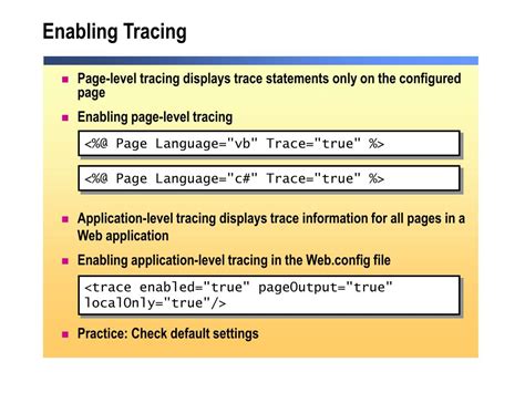 PPT Module Tracing In Microsoft ASP NET Web Applications PowerPoint Presentation ID