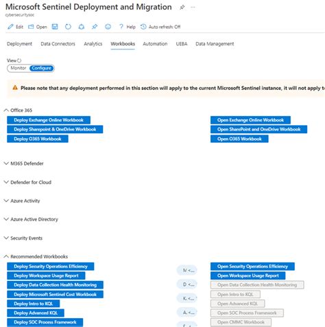 통합 문서로 Microsoft Sentinel 마이그레이션 추적 Microsoft Learn