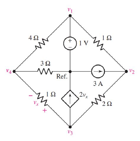Solved Find The Voltages At Each Node Chegg Com