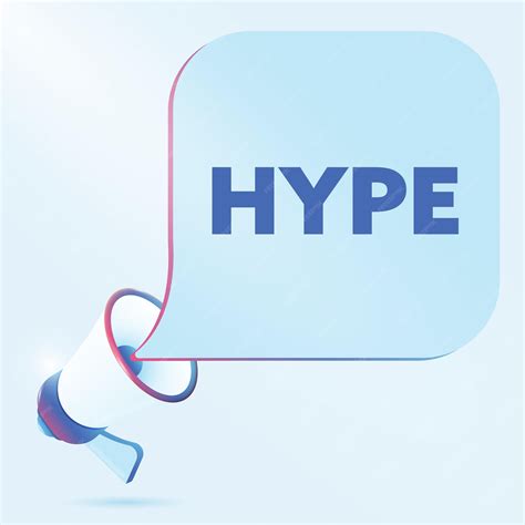 Premium Vector Hype Text With 3d Realistic Megaphone Vector Illustration