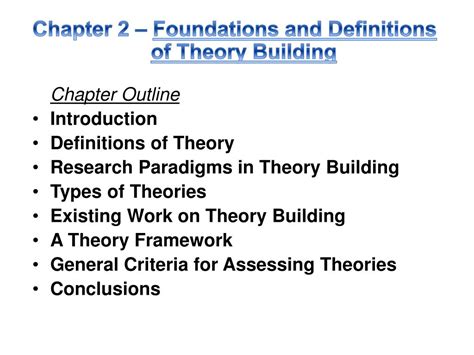 Ppt Chapter 2 Foundations And Definitions Of Theory Building Powerpoint Presentation Id 1910047