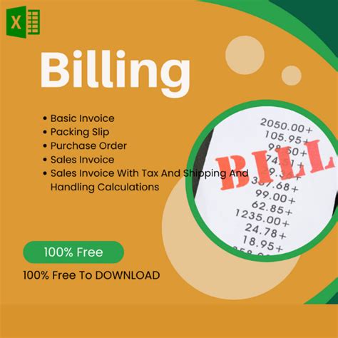 100 Editable Billing Excel Template Ready To Use 100 Editable Billing Excel Template Ready To Use