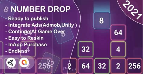 number drop unity game admob ios android courses codeintra