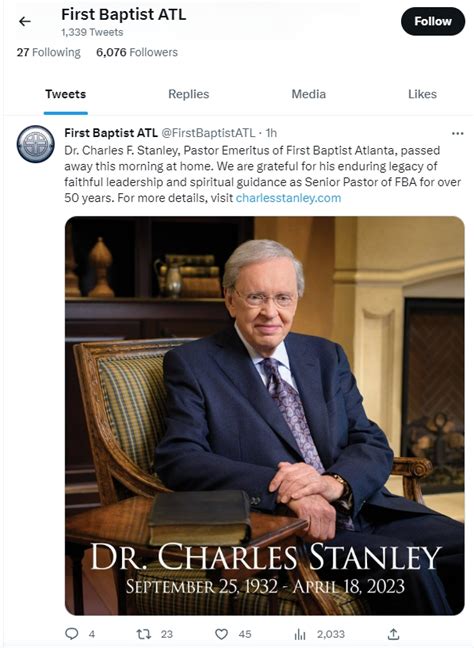 ‘방송 선교 선구자 찰스 스탠리 목사 향년 90세로 별세 국제 종교신문 1위 크리스천투데이