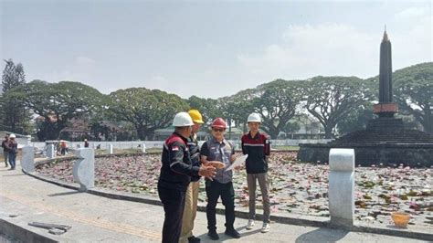 Tim Pps Kejari Kota Malang Cek Progres Revitalisasi Alun Alun Tugu Kota Malang