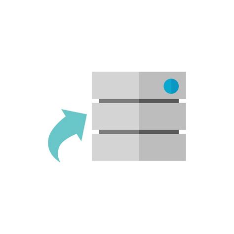 database icon in flat color style hardisk upload file server web