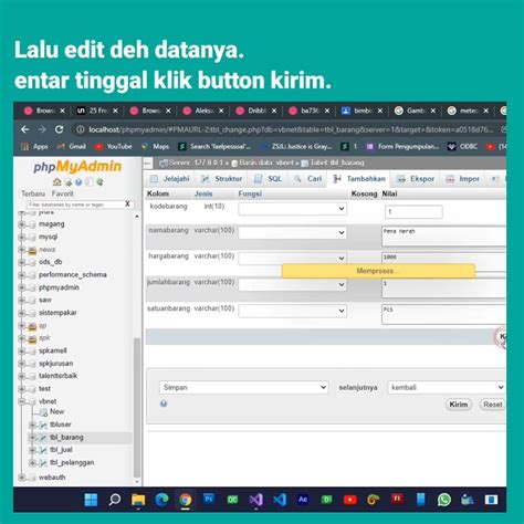 Cara Edit Dan Hapus Data Tabel Di Database Mysql Mysql Tutorial Xampp Youtube