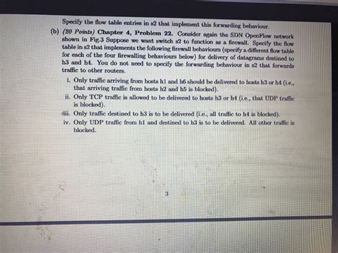 Solved Specify The Flow Table Entries In S2 That Implement
