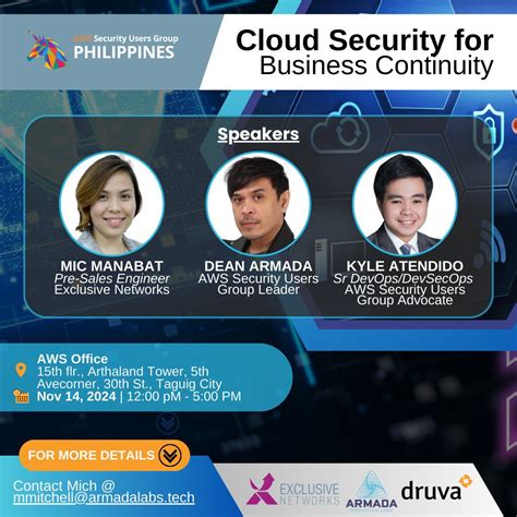 Aws Security User Group Philippines On Linkedin Cloudsecurity Businesscontinuity