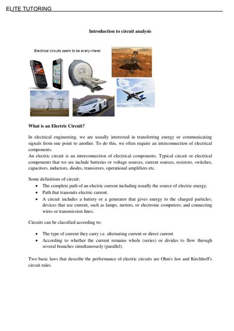 Summary INTRODUCTION TO CIRCUIT ANALYSIS BASIC ELECTRONICS Stuvia US