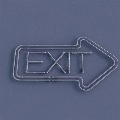 Exit Neon Sign D Model By Nvere Exit Neon Sign D Model By Nvere