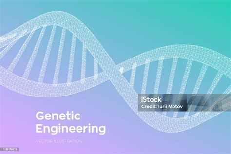 Dna 서 열 개념 이진 코드 인간 게놈 와이어 프레임 디지털 Dna 분자 구조 메쉬 인공 외피 Dna 코드 편집 가능한 템플릿