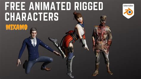 How To Animate And Import Free Rigged Characters In Blender Using Mixamo Youtube