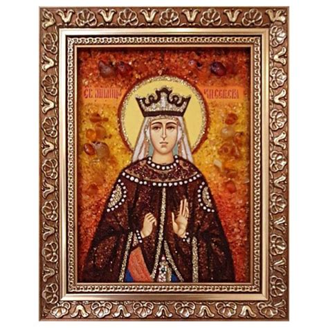 Икона из янтаря "Святая мученица Милица Сербская" 15x20 купить в ...