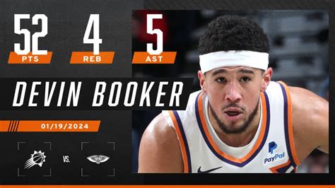 Devin Booker ERUPTS for 52 PTS vs. the Pelicans 😤 | NBA on ESPN - YouTube