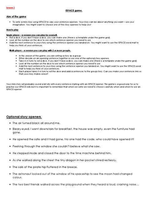 lesson 3 ispace game pdf