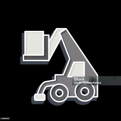 아이콘 텔레핸들러 건설 차량 기호와 관련이 있습니다 광택 스타일 심플한 디자인 편집 가능 간단한 그림 개체 그룹에 대한 스톡 벡터 아트 및 기타 이미지 Istock