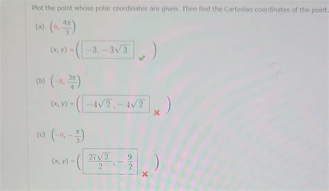 solved plot the point whose polar coordinates are given