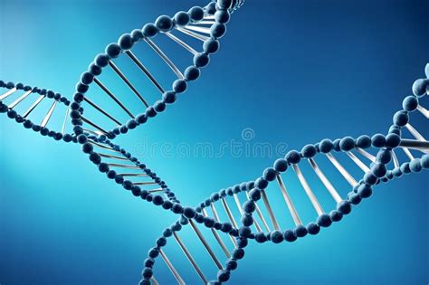 Dna Double Helix Structure Against Gradient Blue Background Stock Illustration Illustration Of