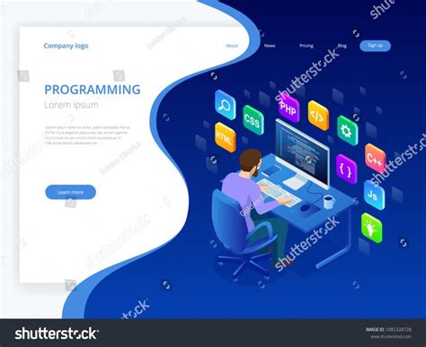 Isometric Developing Programming And Coding Technologies Website