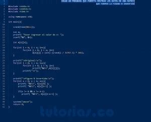 Arrays Turbo C Figura N Invertida Tutorias Co