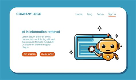 Premium Vector Web Page Design About Using Ai For Information Retrieval Chat Bot Assistant For