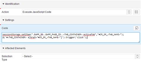 Dynamic Selection Of Tabs And Region Display Selectors In Apex