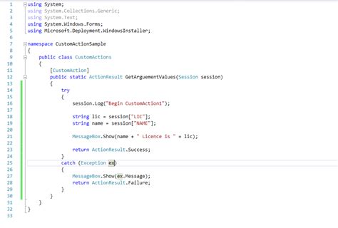 How To Pass Custom Actions To A Wix Installer Using Command Line Arguments