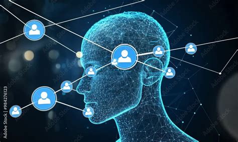 A Digital Representation Of A Human Head Made Of Interconnected Lines And Nodes Stock Video