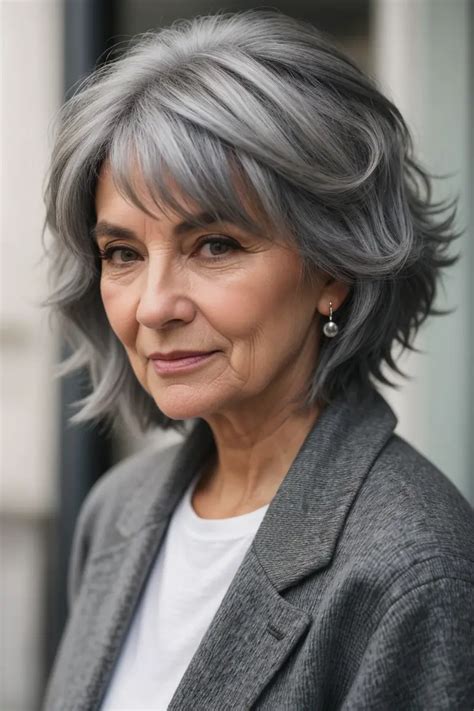 Trendy Gray Hairstyles For Women Over 70
