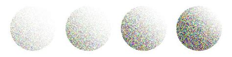 Premium Vector Round Shaped Dotted Objects Vintage Stipple Elements