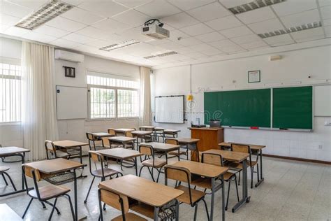Spacious Classroom Interior For New School Year Stock Illustration