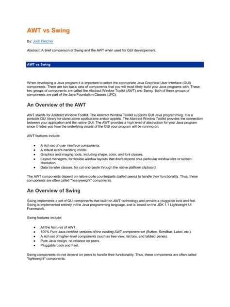 Java Awt Vs Swing Decoration Examples Java Awt Vs Swing Decoration Examples