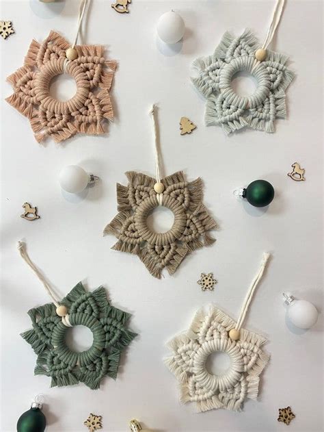 mad4macrameco etsy macrame patterns macrame patterns tutorials christmas ornaments
