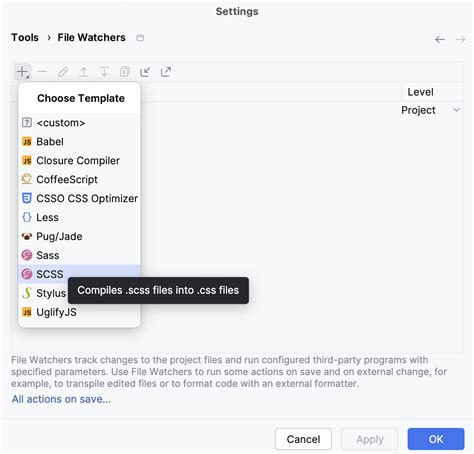 Sass、scss 和 Less Clion 文档