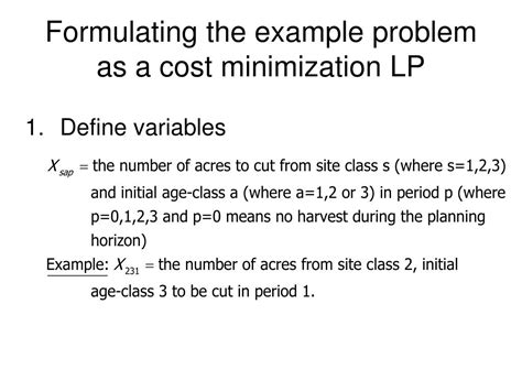 ppt forest management with linear programming powerpoint presentation