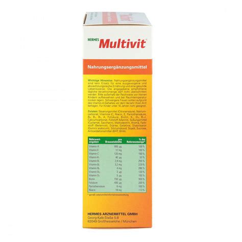 Hermes Multivit Effervescent Tablets Vitamins Buy At